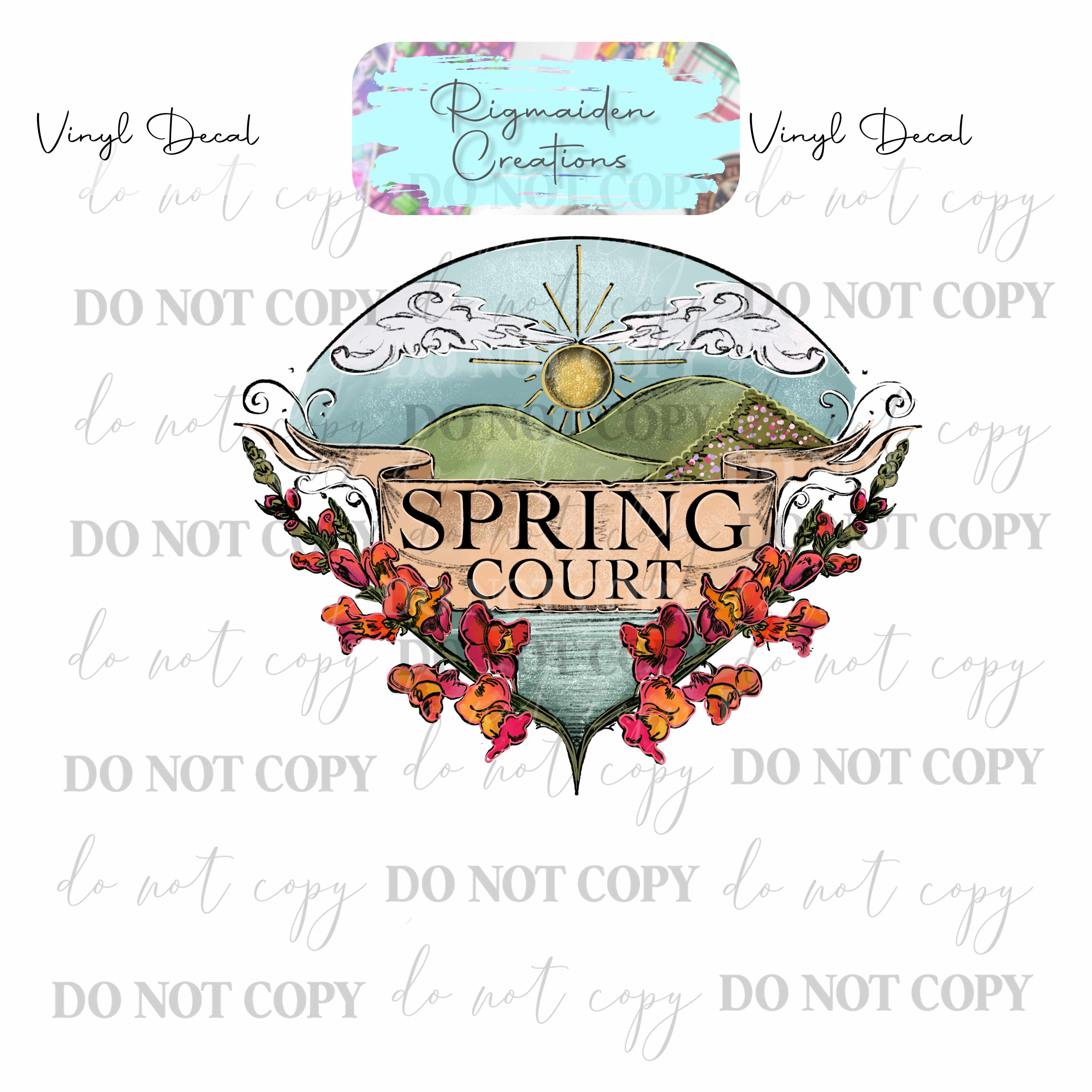 Spring Court Vinyl Decal – Rigmaiden Creations