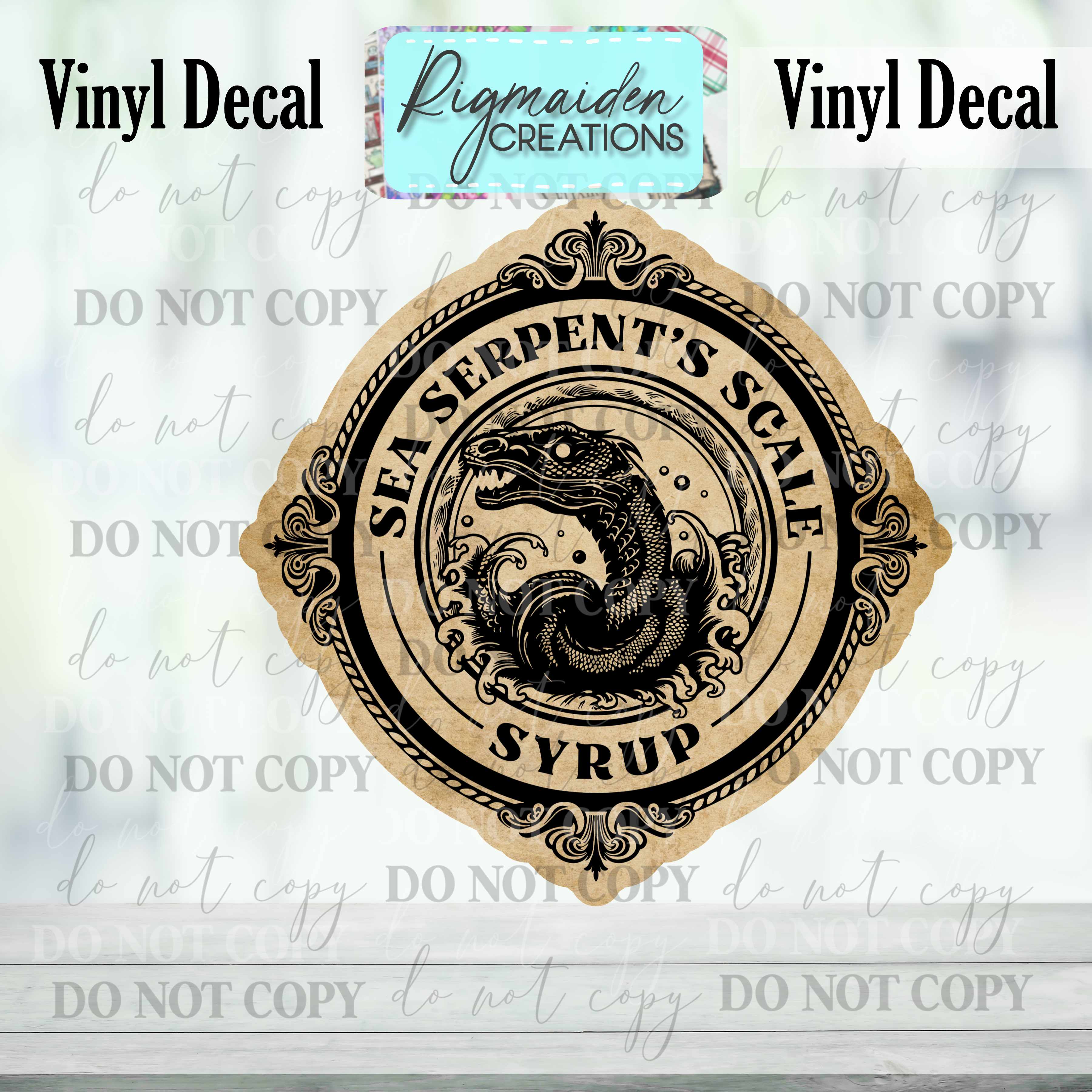 Sea Serpent Scale Syrup Potion Label Vinyl Decal – Rigmaiden Creations
