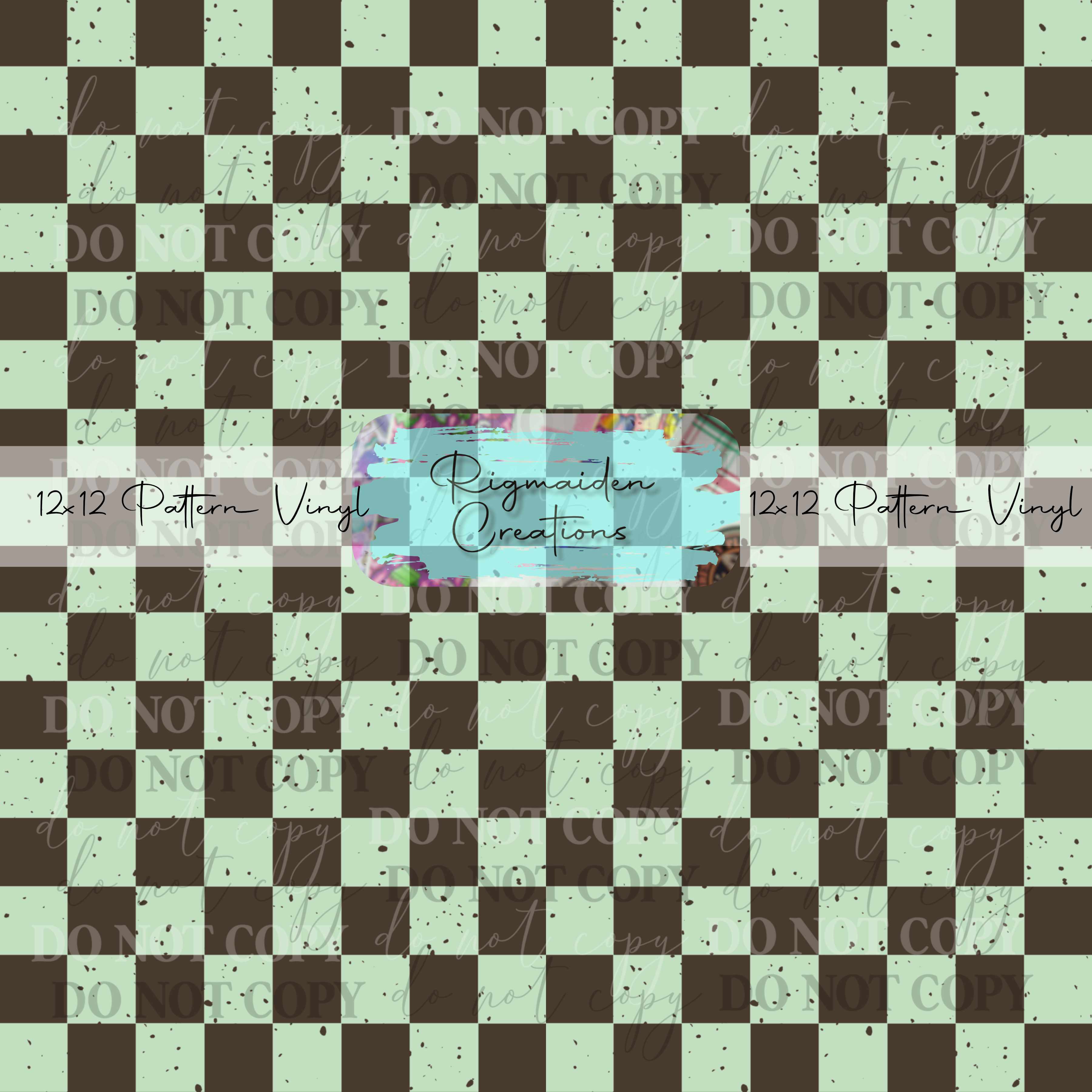 Mint Chocolate Checkers Vinyl – Rigmaiden Creations
